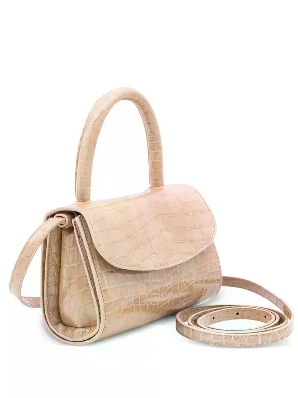 By Far Mini 2.0 Crocodile-effect Tote Bag