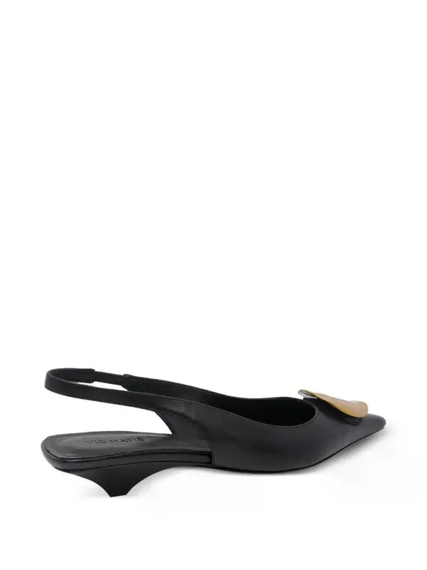 VIC MATIE Baron Slingback Pumps - Black