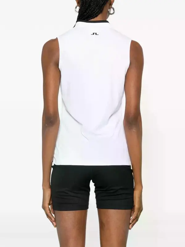 J. Lindeberg Sleeveless V-neck Top With Logo Detail