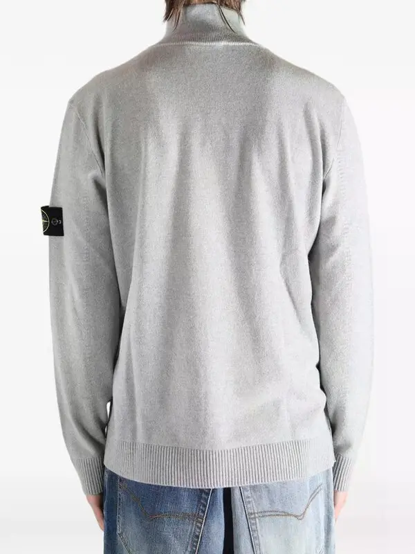 Stone Island Zip Collar Sweater - Grey