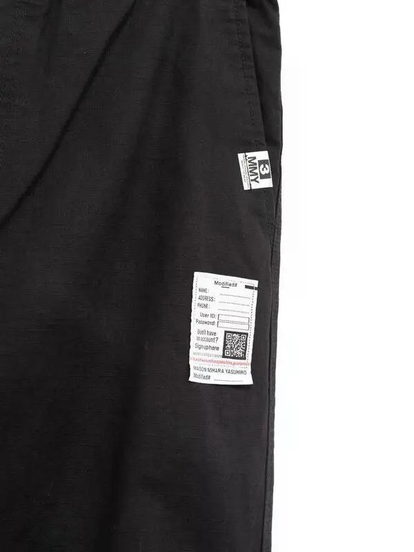 Mihara Yasuhiro Cotton Wide-leg Trousers - Black