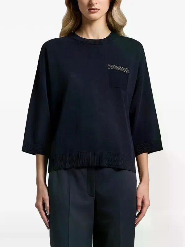 Peserico Cotton Pocket Sweater