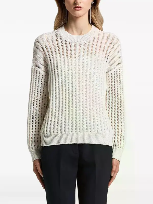 Peserico Sequin Embellished Cordonet Knit Sweater