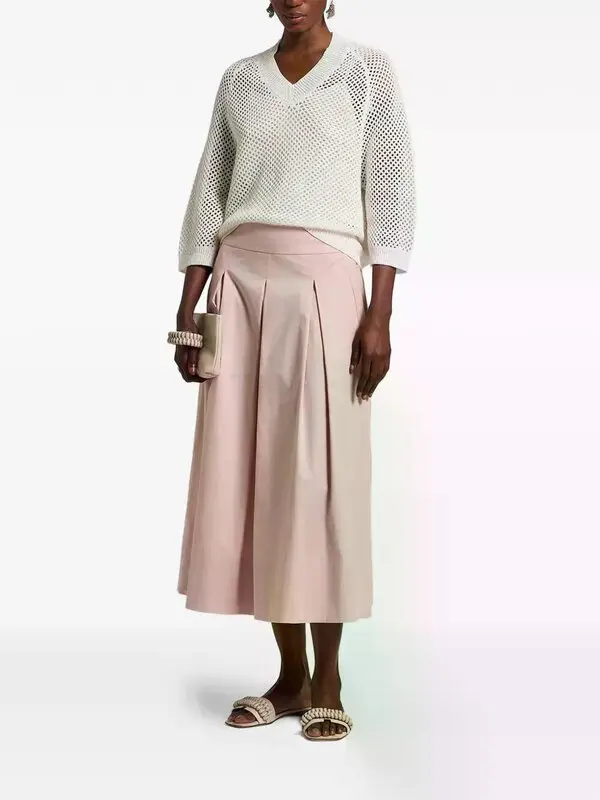Peserico V-neck Open Knit Sweater