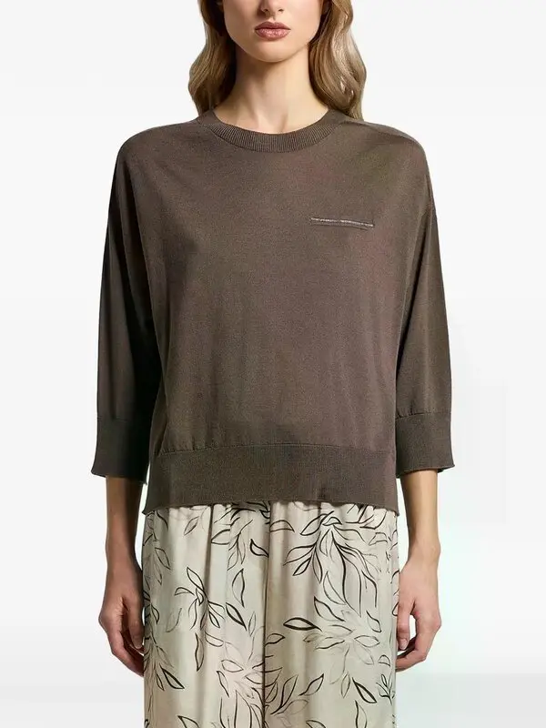 Peserico Wool Yarn Knit Sweater