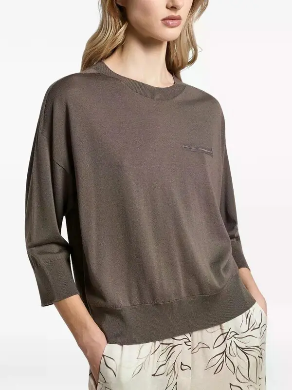 Peserico Wool Yarn Knit Sweater