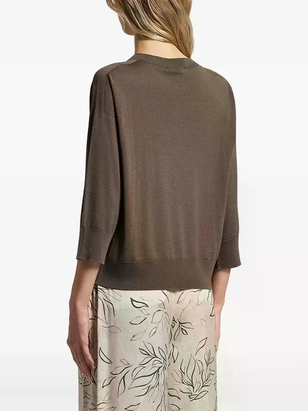 Peserico Wool Yarn Knit Sweater