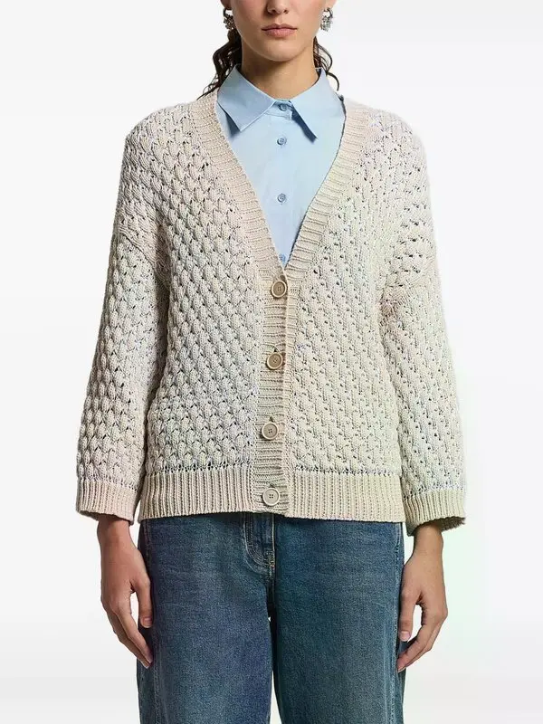 Peserico Buttoned Textured Cardigan