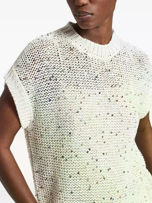 Peserico Sequined Knit Top