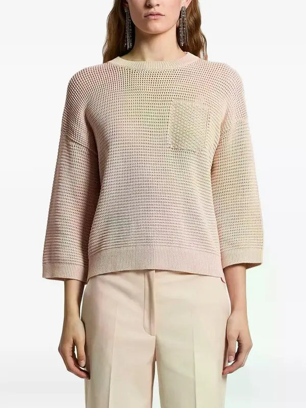 Peserico Cotton Sweater With Pocket