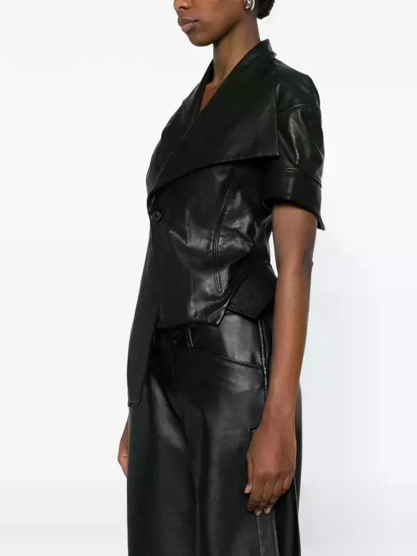 YEHUAFAN Button Draped Jacket