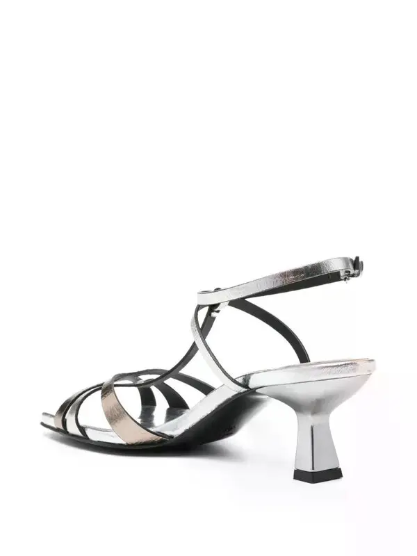 DONNARÌ Leather T-strap Sandals