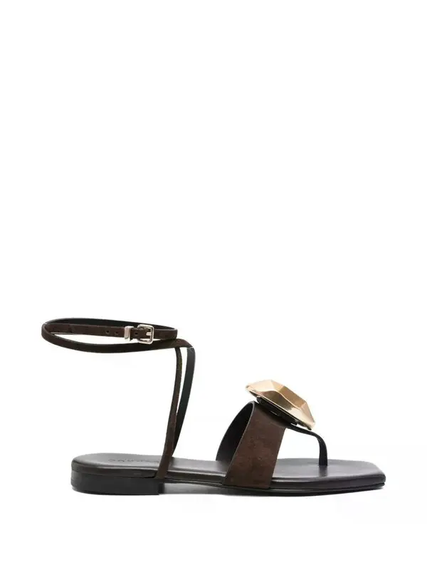 DONNARÌ Gold-tone-embellishment Ankle-strap Sandals