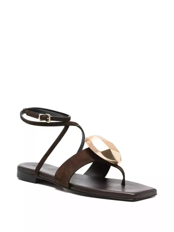 DONNARÌ Gold-tone-embellishment Ankle-strap Sandals