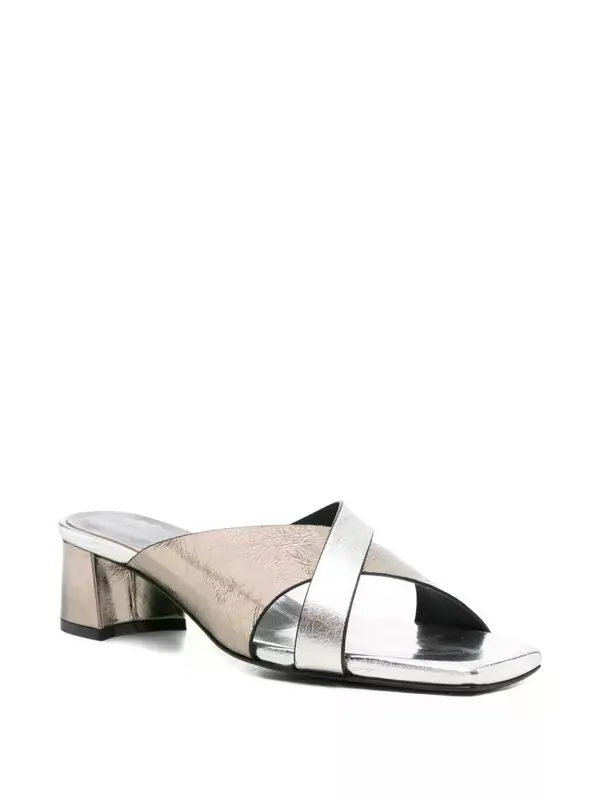 DONNARÌ Crossover-strap Leather Sandals
