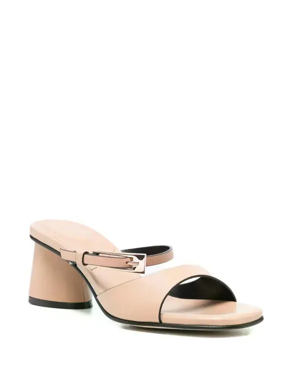 DONNARÌ Leather Buckle Strap Sandals
