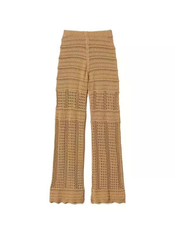 TWINSET Knitted Flared Trousers - Neutrals