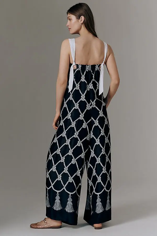 Maeve Printed Wide-leg Jumpsuit