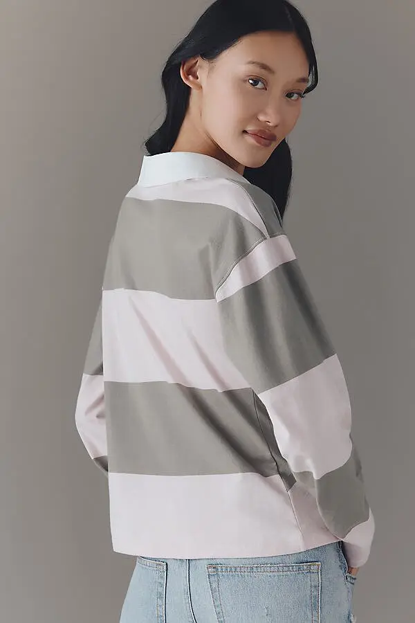 Sanctuary Tie-waist Rugby Pullover - Pink Stripe