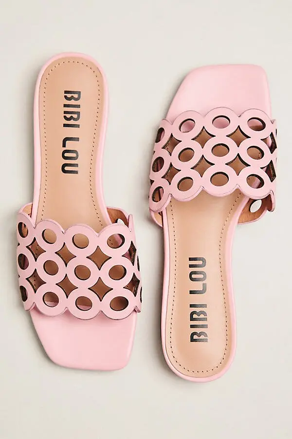 BIBI LOU Cutout Slide Sandals - Pink