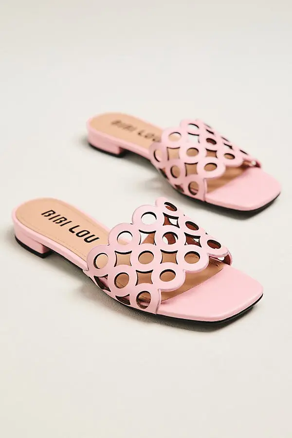 BIBI LOU Cutout Slide Sandals - Pink