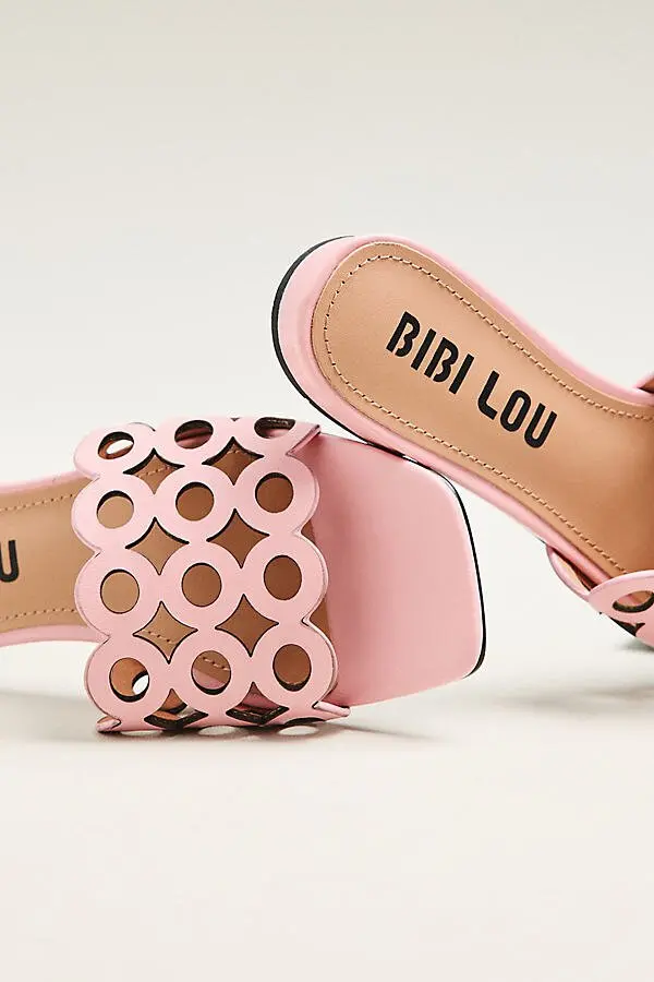 BIBI LOU Cutout Slide Sandals - Pink