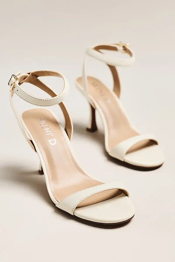 SILENT D Sari Ankle Strap Heeled Sandals - Ivory