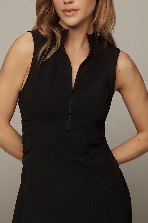 DAILY PRACTICE Shirred Mini Dress - Anthracite