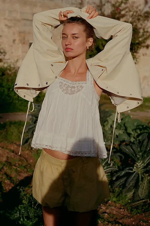 Anthropologie Cotton Crochet Sleeveless Top - Ivory