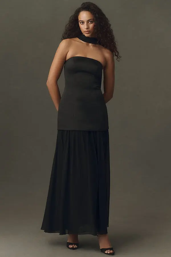 MARE MARE Natalie Strapless Maxi Dress - Black