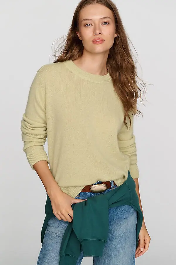 REFORMATION Cashmere Boyfriend Sweater - Light Yellow