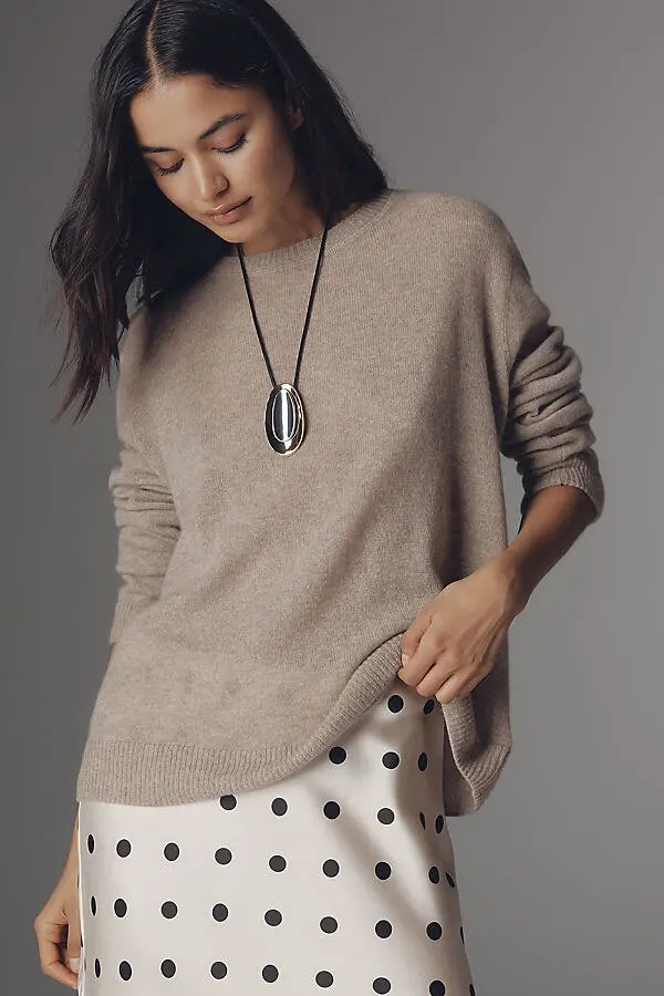 REFORMATION Cashmere Boyfriend Sweater - Oatmeal