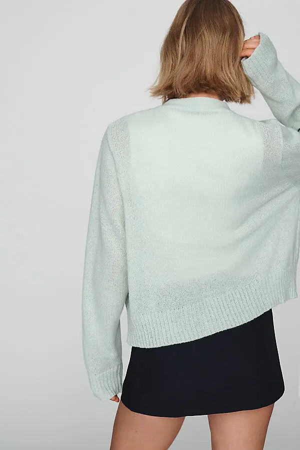 Anthropologie Open Cardigan Sweater - Mint
