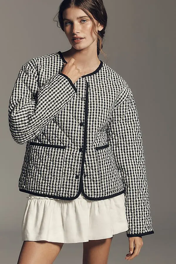 Sanctuary Gingham Quilted Jacket