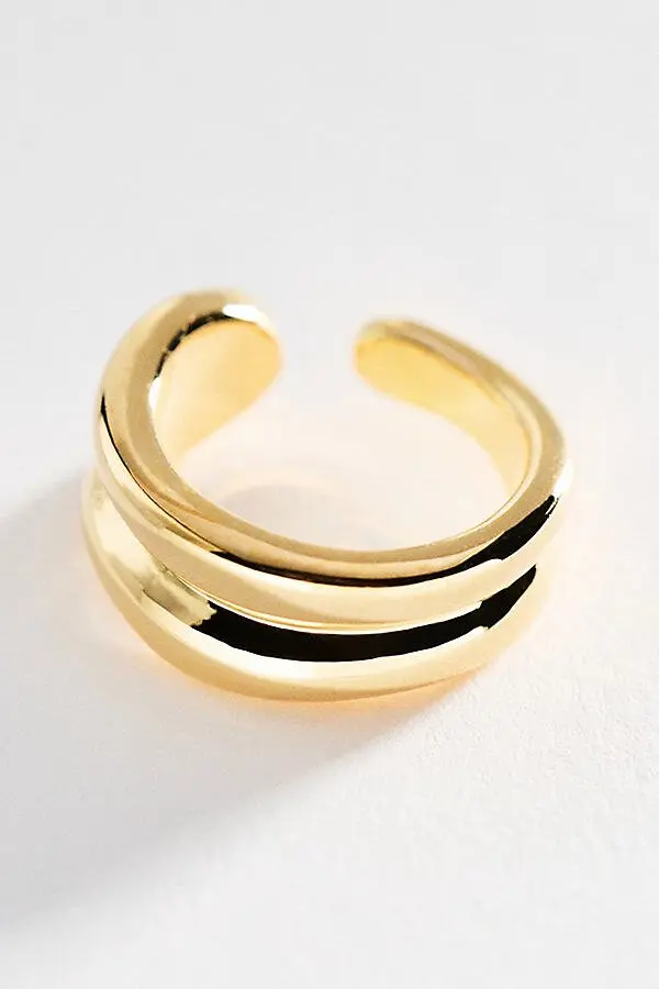 Anthropologie Mod Metal Stack Rings