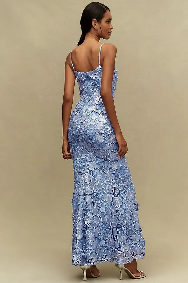 Dress The Population Giovanna V-neck Mermaid Maxi Dress