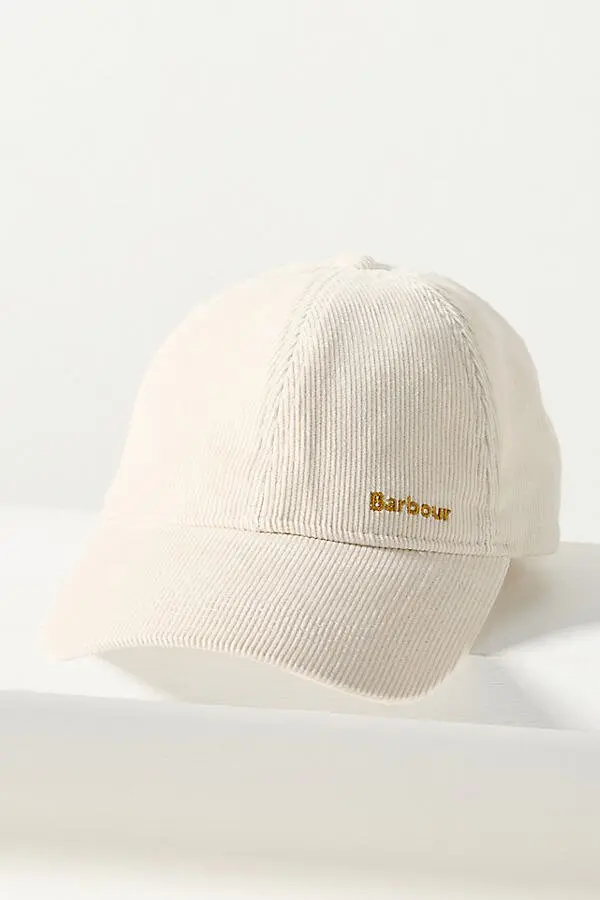 Barbour Corduroy Baseball Cap - Pearl