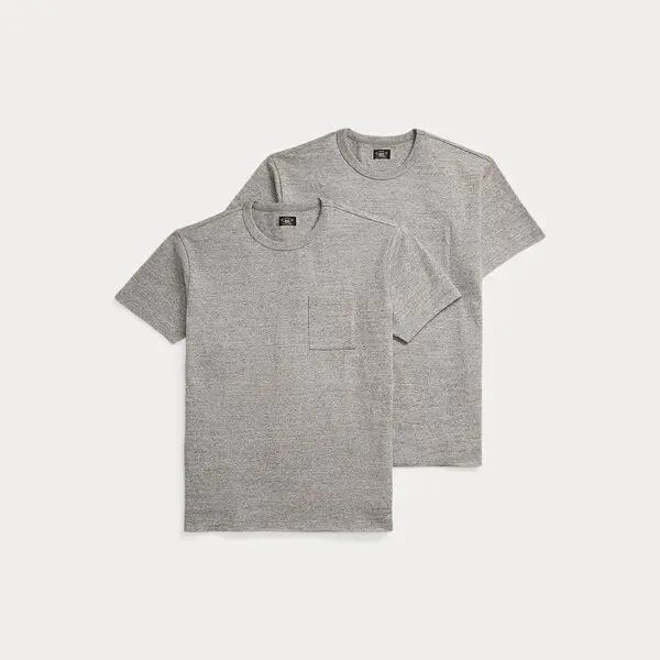 Ralph Lauren Jersey Pocket T-shirt 2-pack - Grey Heather
