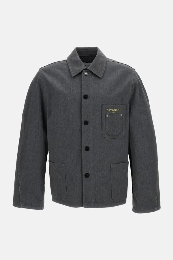 Givenchy Cotton Jacket With Patch Pockets - Grey