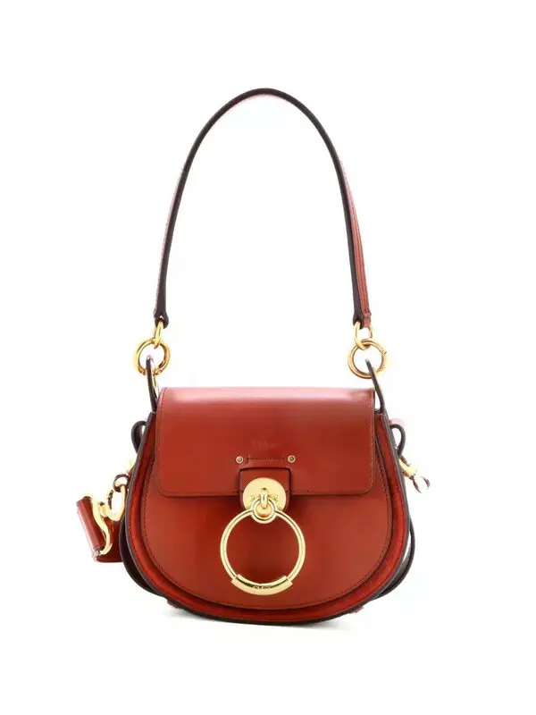 Chloé Tess Small Leather Shoulder Bag - Brown