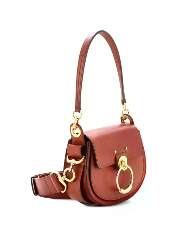 Chloé Tess Small Leather Shoulder Bag - Brown