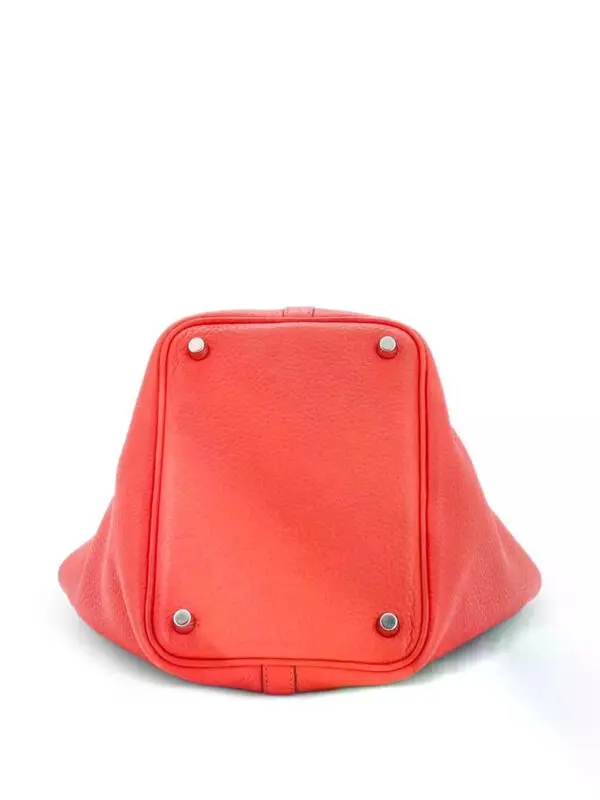Hermès Picotin Lock Clemence Pm Bucket Bag - Red