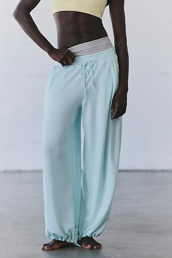 Free People Sweat Equity Convertible Pants - Frosty