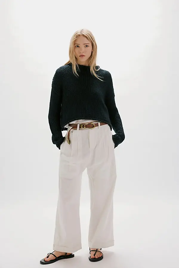 Free People Clover Dropped Harem Trousers - Tofu