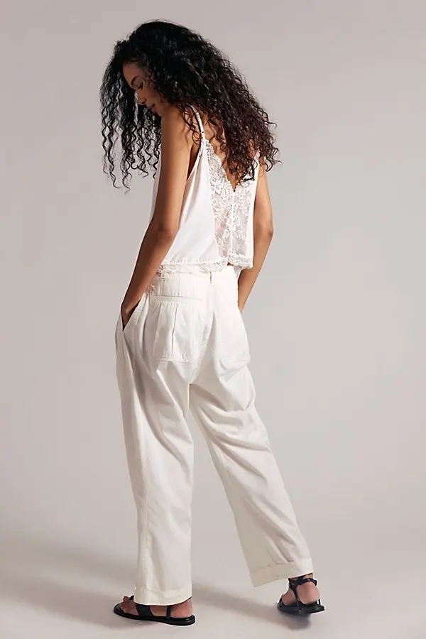 Free People Clover Dropped Harem Trousers - Tofu