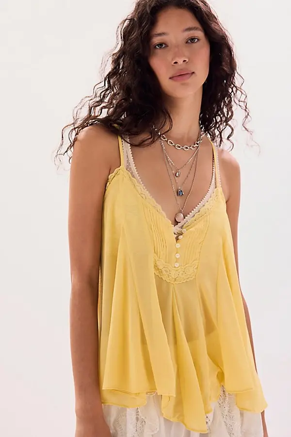 Free People Margaux Tank - Sicilian Yellow