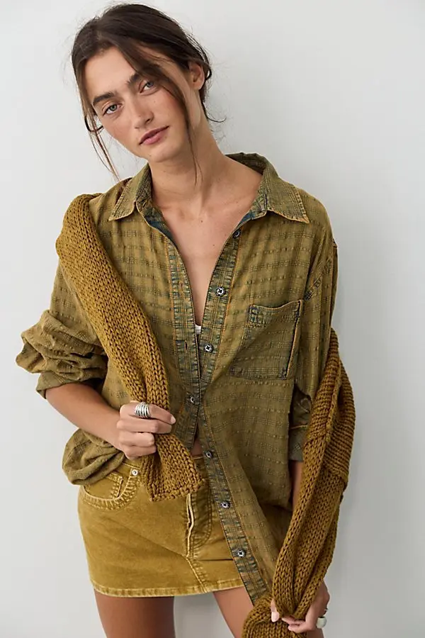 Free People Sabine Shirt - Tea Time