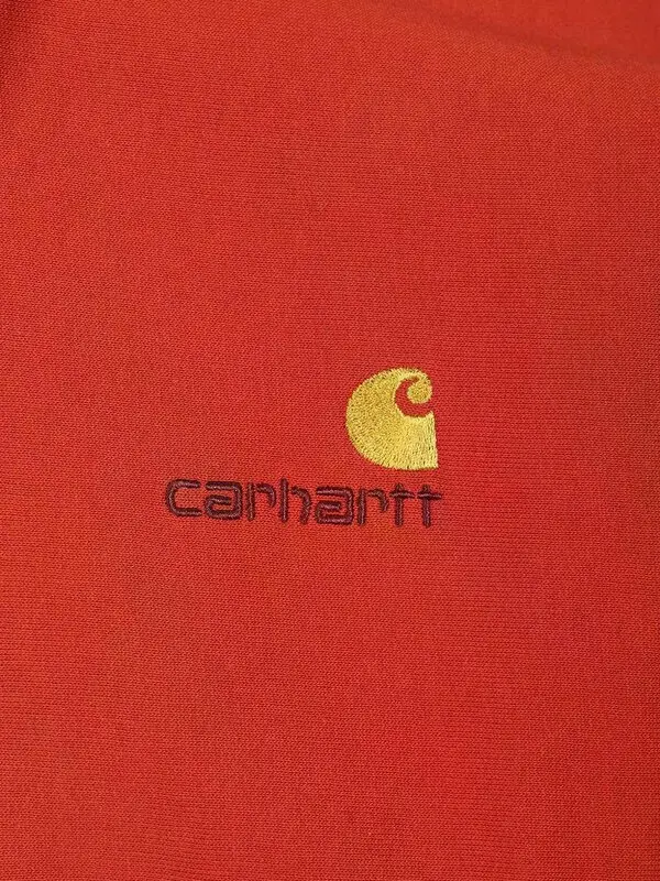 Carhartt Work In Progress Logo-embroidered Hoodie - Orange