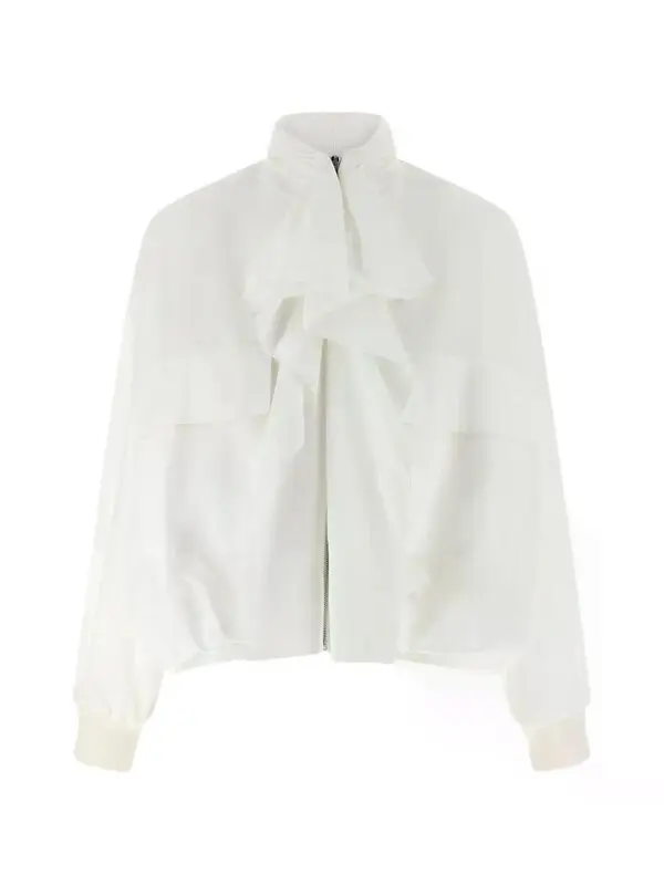 NUDE Ruffled-neck Cotton Jacket