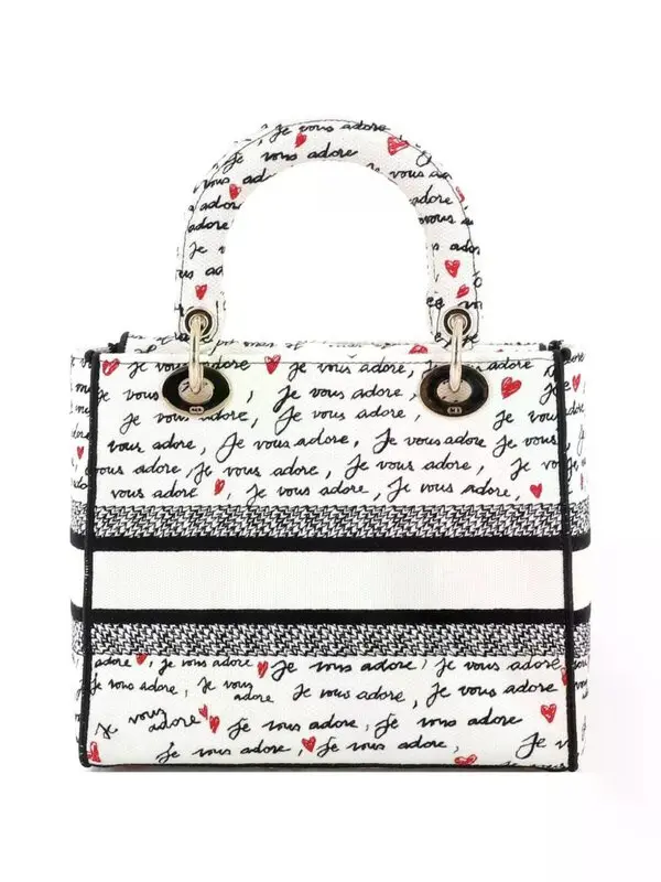 Dior Lady D-lite Embroidered Canvas Satchel - Multicolour